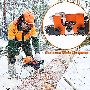 HOJILA Chainsaw Sharpener, Portable Chain Saw Sharpening Jig Kit, Suitable for All Kinds of Chain Saws and Electric Saws