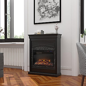 Ameriwood Home Lamont Electric Fireplace, Black