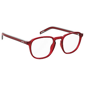 Levi's Women's LV 1024 Round Prescription Eyeglass Frames, Blue/Demo Lens, 50mm, 20mm