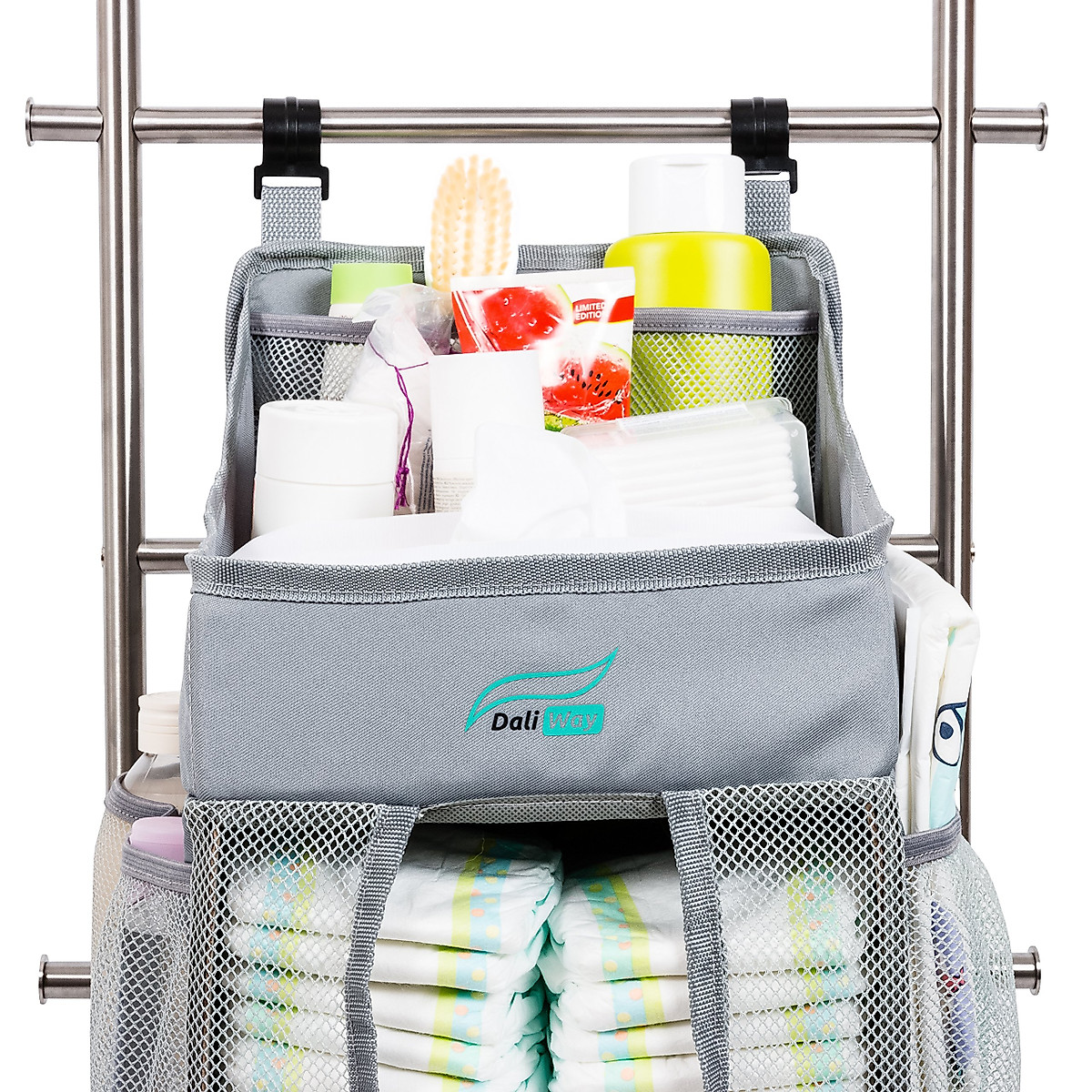 DaliWay Baby Diaper Organizer for Nursery (Grey)