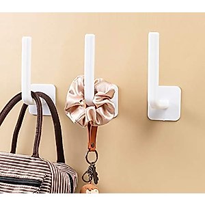 ZZZ TYLOO Reusable Large Adhesive Hooks Heavy Duty for Hanging,4 Pack 20lbs White