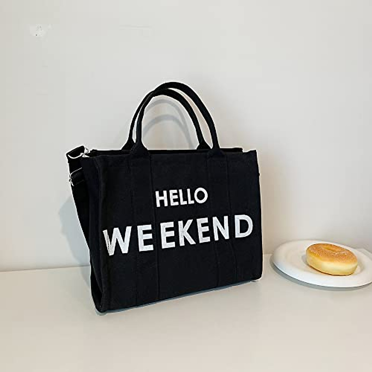 Large Capacity Canvas Women Shoulder Bag Letter Printed Totes Crossbody Bags