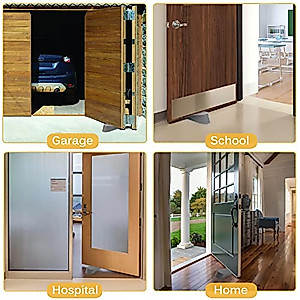 Large Doorstop 2 Pack, Heavy Duty Door Stoppers for Bottom of Door High 1.9 Inches, Rubber Industrial Door Stop, Wedge Door Stopper Great for Home Office School Heavy Door (Grey)