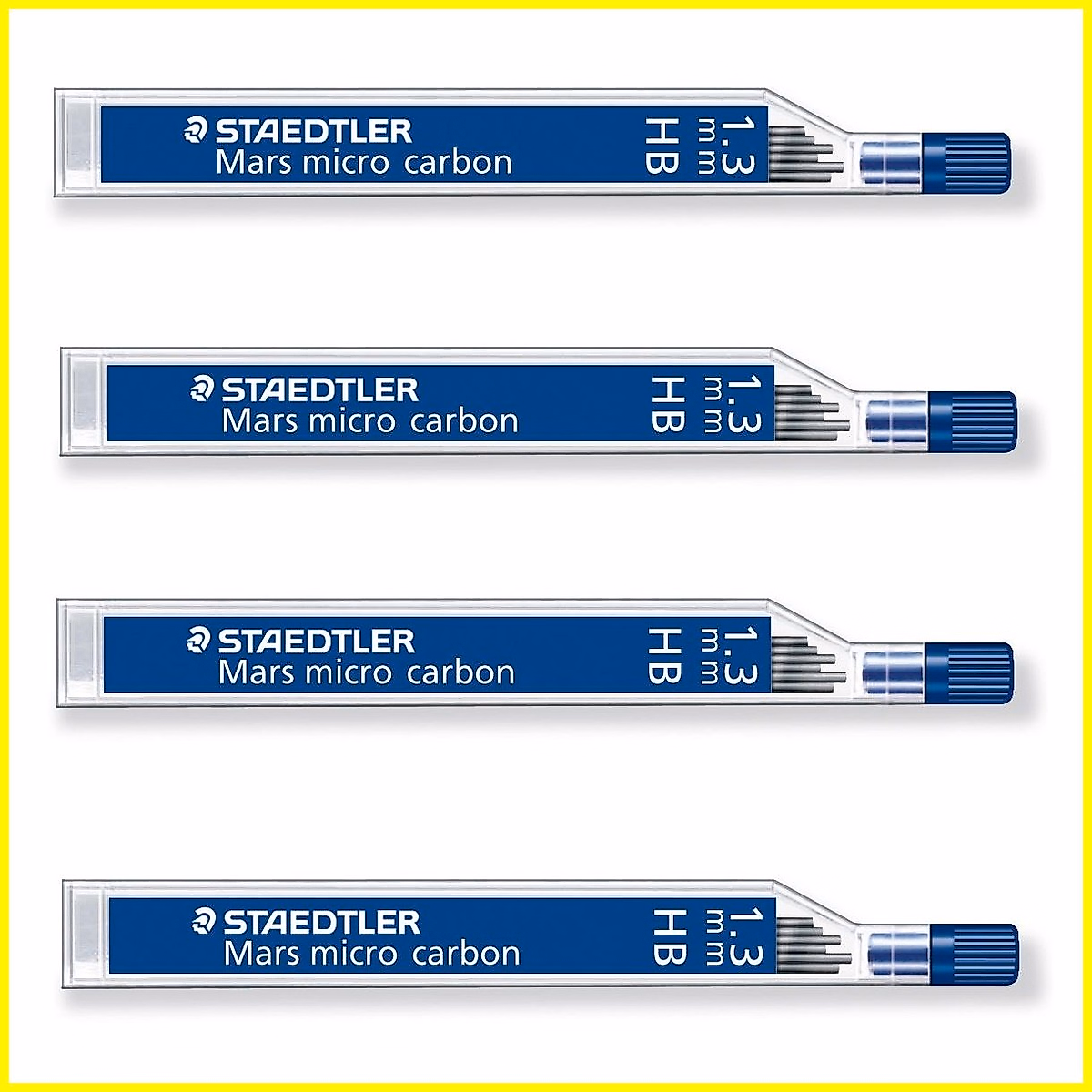 4 x STAEDTLER Mars micro carbon 251 1.3mm HB - Pencil lead refills - 4 Tubes / Packs (4 6 Leads) HB