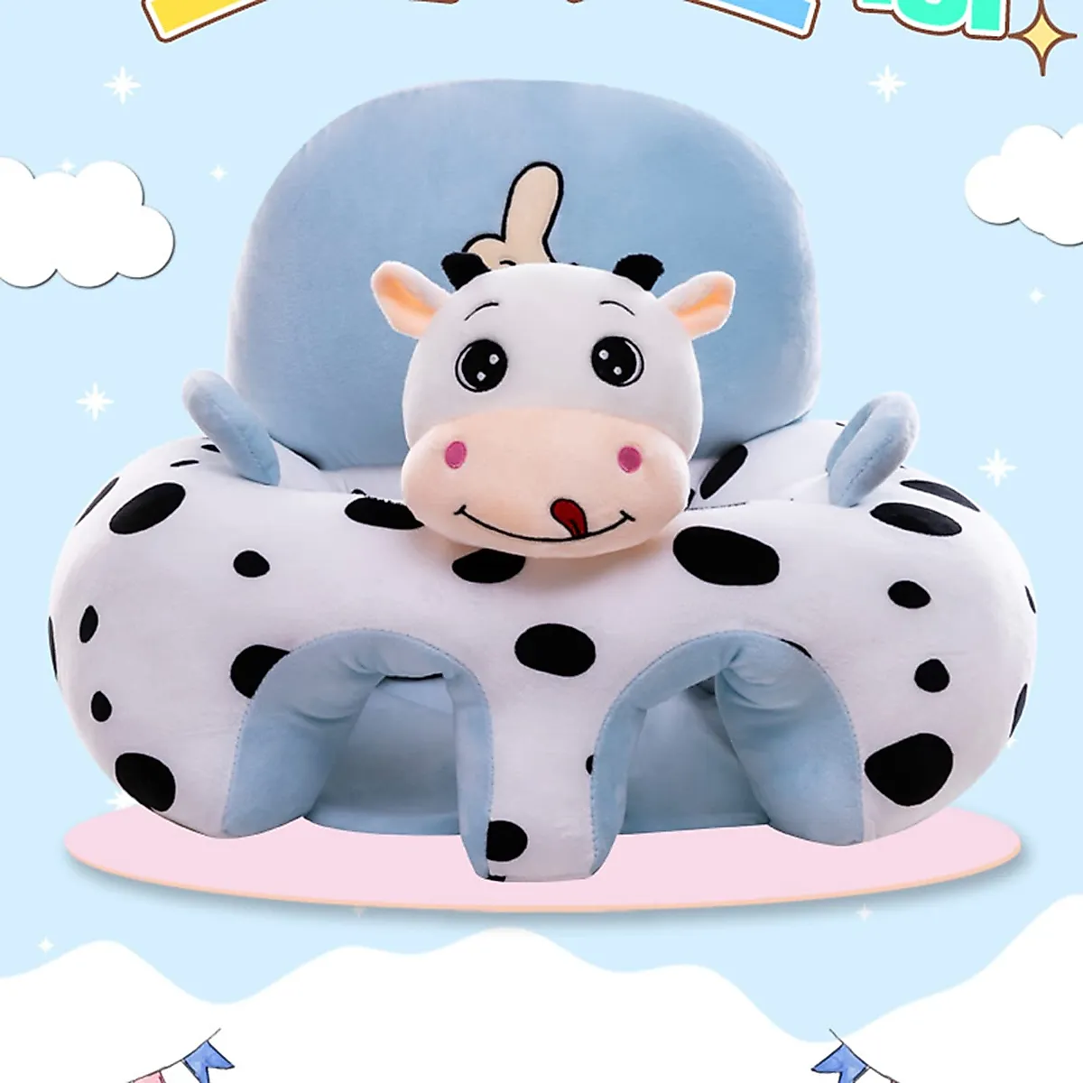 NCONCO Baby Floor Seat Learn to Sit Lounger Cover Baby Learning Sitting Chair Cover for Infants Toddler(Only Cover, No Filling)