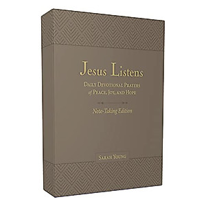Jesus Listens Note-Taking Edition, Leathersoft, Gray, with Full Scriptures: Daily Devotional Prayers of Peace, Joy, and Hope (A 365-Day Prayer Book)