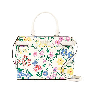 Kate Spade New York womens Kate Spade Staci Medium Top Zip Satchel Crossbody Garden Bouquet - Cream Multi