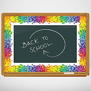 Youngever 52.5 ft Bulletin Board Borders Confetti Border for Classroom Decoration