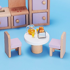 Dollhouse Accessories Decoration 1:12/1:6 Dollhouse Miniature Scene Model Mini Kitchen Accessories Set Scene Breakfast Set Pretend Toy DIY Birthday Gift Decor(Juice, Butter, Bread Machine Set)