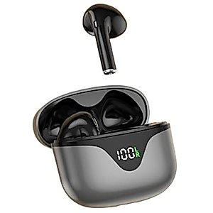 FangZhou True Wireless Earbuds Bluetooth 5.3 Headphones with Wireless Charging Case IPX5 Sweat Waterproof Stereo Earphones in-Ear Built-in Mic Headset for Gaming/Music/Driving/Chatting/Meeting