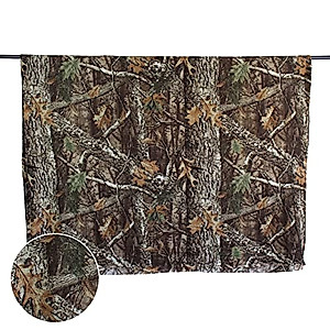 GRVCN Camo Burlap Cradle Mesh Fabric - 75D Camouflage Netting Cover for Hunting Ground Blinds, Camping Military Tree Stands