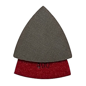 3" Triangular Diamond Grinding/Polishing Pads for Oscillating Tools, 30, 60, 120, 200, 400, 800, 1500, 3000 Grit