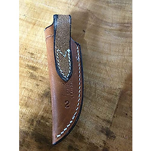 Handmade Leather Knife Sheath (Natural) (Black)