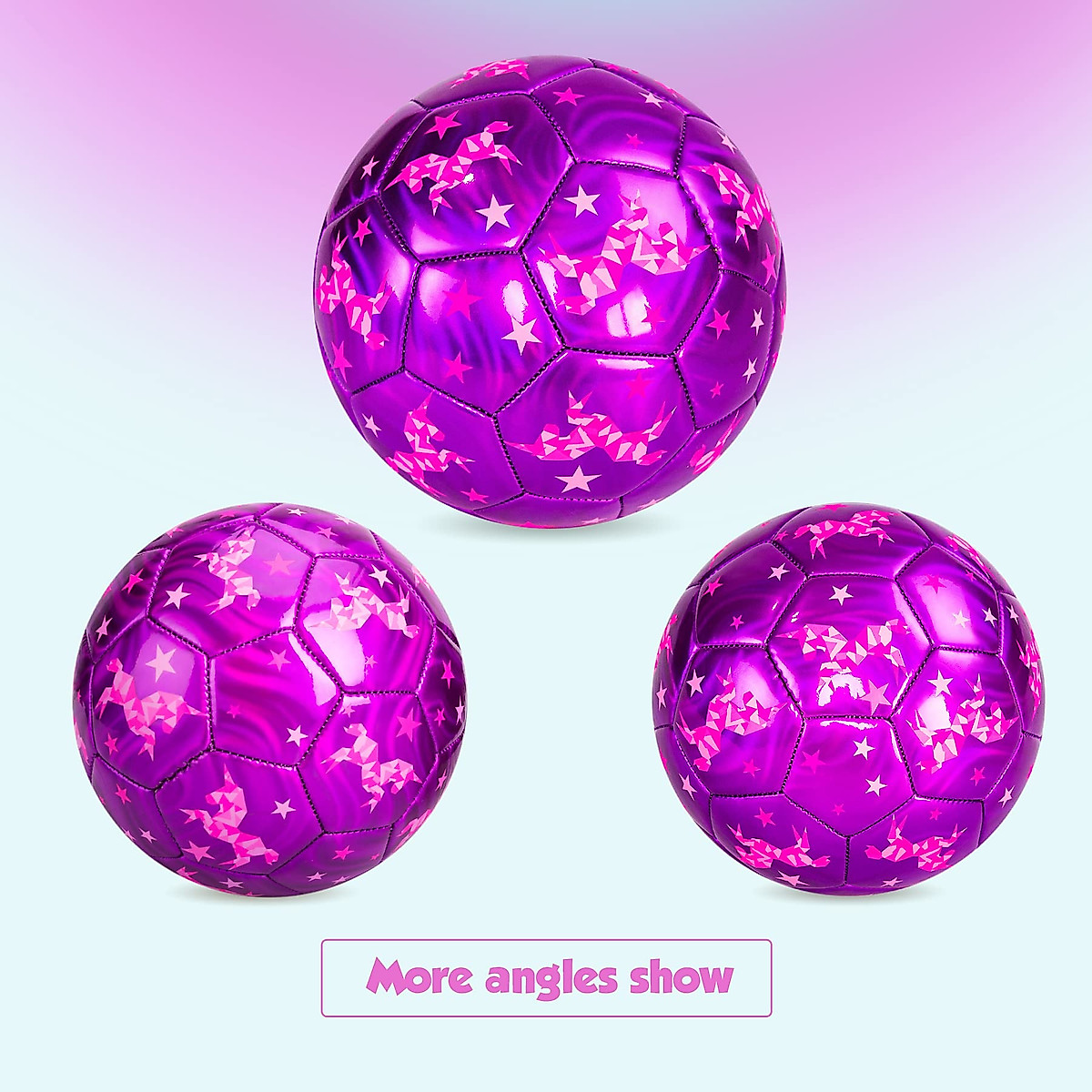 EVERICH TOY Soccer Ball Size 3 Soccer Balls for Kids-Sport Ball for Toddlers-Backyard Lawn Sand Outdoor Toys for Boys and Girls,Including Pump