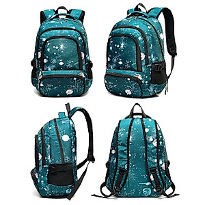 BLUEFAIRY Kids Backpack for Teenage Girls Elementary School Bags Middle High School Teal Bookbags Teenagers (Cyan)