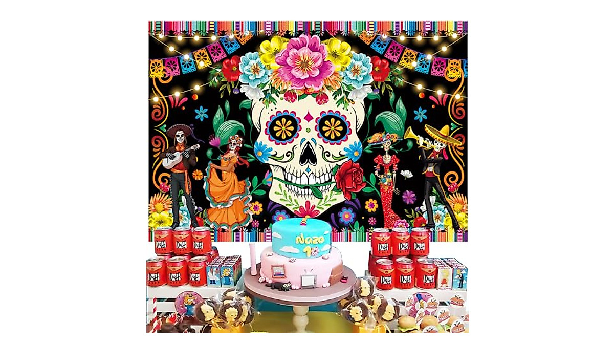 Vibrant Day of The Dead Banner for Celebration