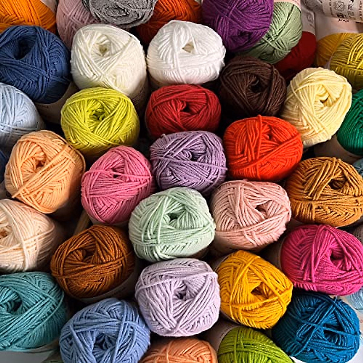 TANLITA 4-Skein Premium Milk Cotton Crochet Yarn 200g (440 Yards), 4-ply Soft Premium Milk Cotton Yarn, 72 Colors Available, Knitting Crochet Milk Cotton Yarn (31-Rusty Red)