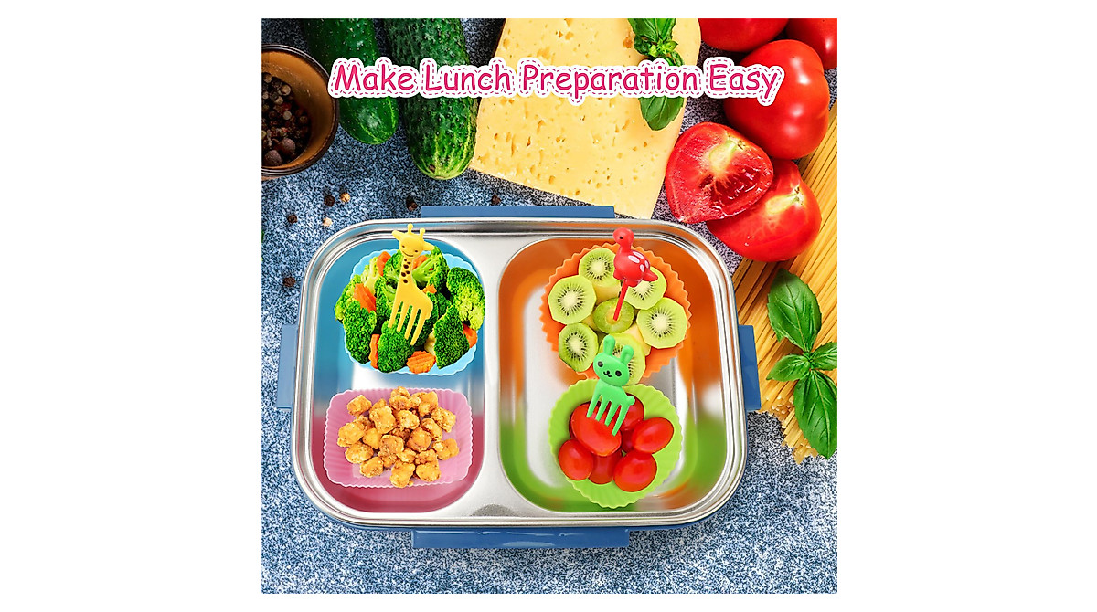 80PCS Silicone Lunch Box Dividers for Kids