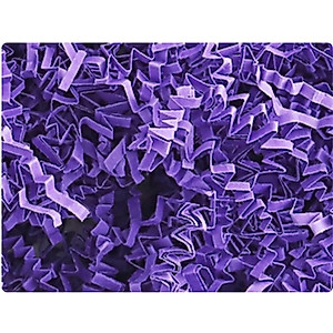 Mozingo 10 LB Crinkle Cut Paper Shred Filler for Gift Bags Packing Boxes and Stuffing Baskets Bulk (10 LB, Purple)