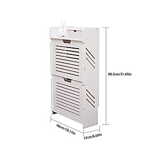 CNCEST Shoe Storage Cabinet Tipping Shoe Cabinet,White Shoe Rack Storage Organizer,Portable Shoe Rack Organizer,Cabinet for Heels,Slippers