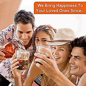 Whiskey Stones Gift Set - Scotch Bourbon Glasses Set, Whisky Rocks Chilling Stones in Wooden Gift Box - Gift Set for Men - Idea for Birthday, Anniversary, Christmas, Fathers Day.