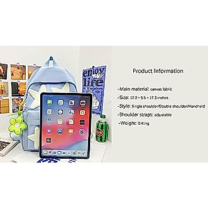 TIMMOR MAGIC Y2k Backpack for Women Aesthetic Bags with Star Graphic Vintage Coquette Bags Y2k Fashion Cyber Bag(style5-pink)