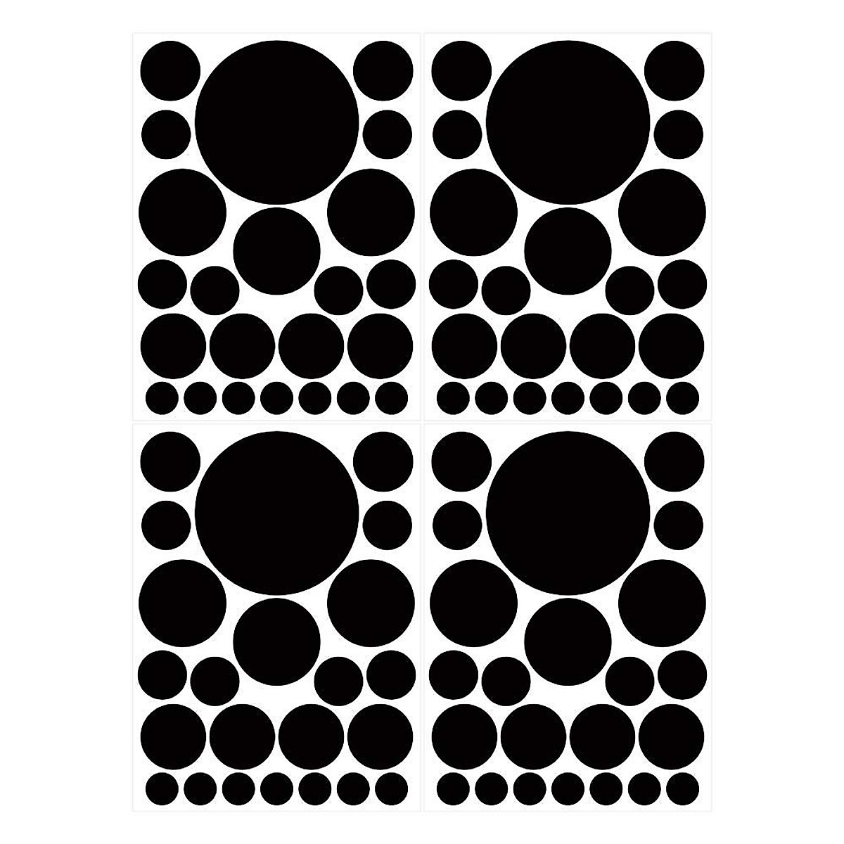 Wall Decal Dots Dots Easy to Peel and Stick Removable Matte Vinyl Polka Dot Decor Round Circle Wall Decal Stickers for Festive Baby Nursery Room (Black)