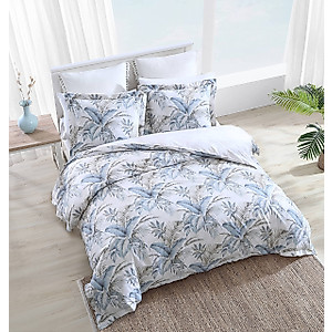Tommy Bahama - King Duvet Cover Set, Cotton Bedding with Matching Shams & Button Closure, All Season Home Decor (Bakers Bluff Blue, King)