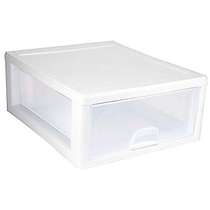 Sterilite 16 Qt Single Box Modular Stacking Storage Drawer Container (18 Pack)