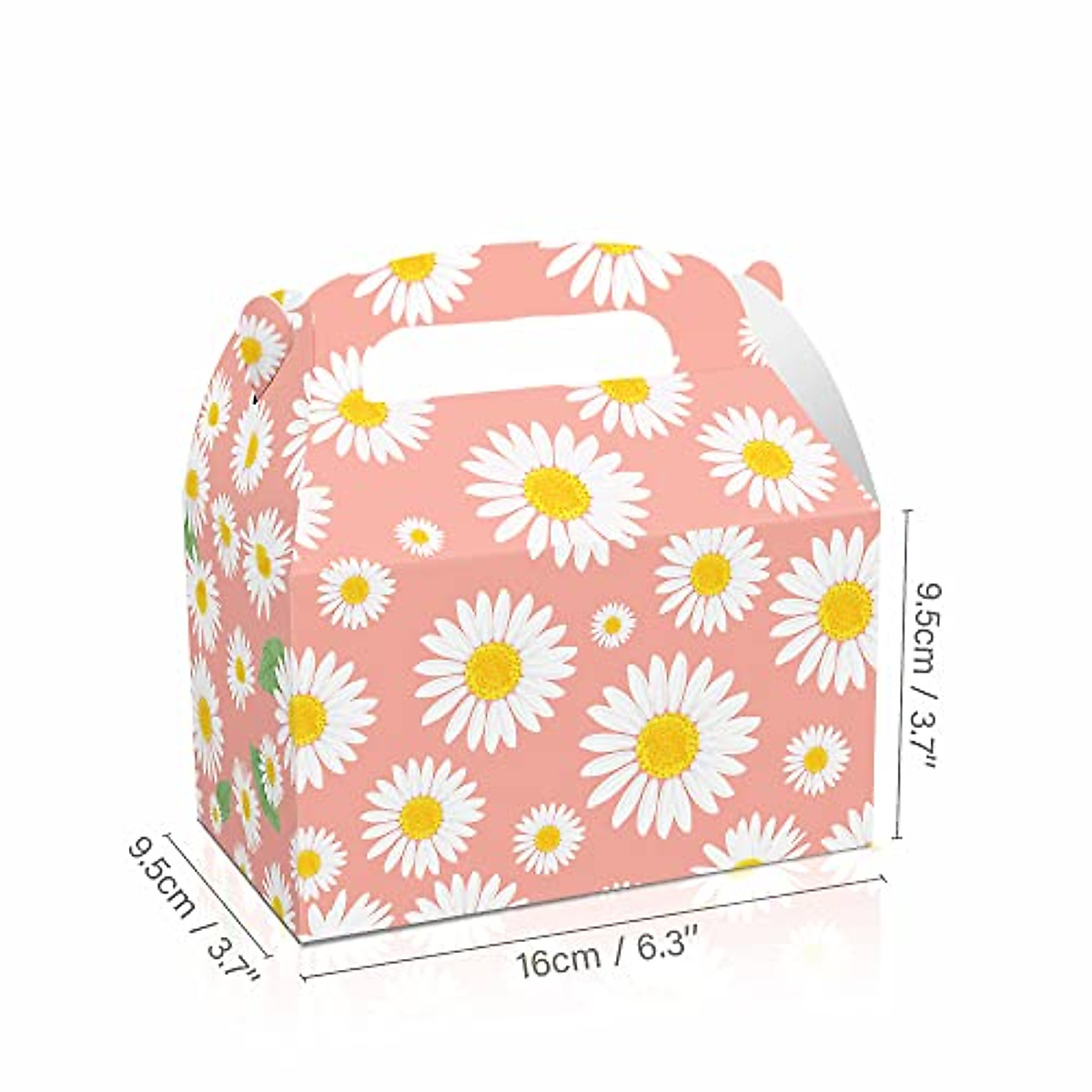 12 Pack Daisy Flower Favor Treat Boxes Pink Daisy Birthday Treat Boxes Hello Summer Goodies Gift Boxes for Baby Shower Birthday Party Decorations Supplies