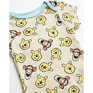 Disney Baby Boys' Bodysuits - 3 Pack Mickey Mouse, Lion King, Winnie The Pooh (Newborn), Size 0-3 Months, Pooh and Friends