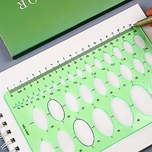 MWELLEWM 11 Pcs/Set Geometric Drawing Template Stencils Drawing Rulers Multi-Function Measuring Ruler for Studying, Designing and Building School Office Supplies…