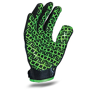 Ironclad mens Work Gloves EXO GRIP BLACK , Black & Green, Large Pack of 1 US