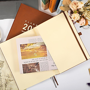 2023 Planner - Weekly & Monthly Planner 2023, 8.5" x 11", Jan 2023 - Dec 2023, Pen Holder, Calendar Stickers, Pocket, 25 Notes Pages, Faux Leather Cover, 2 Book Marks, A4 Premium Paper - Brown