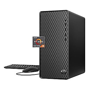 HP Desktop PC, AMD Ryzen 3 5300G, 8 GB SDRAM, 512 GB SSD, AMD Radeon Graphics, Windows 11 Home, M01-F3020 (2022)
