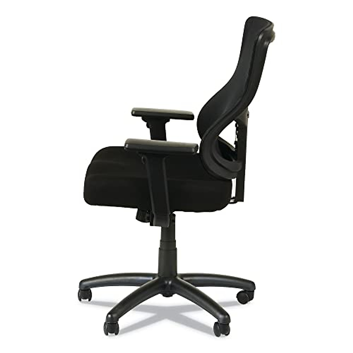 Alera ALEELT4214F Elusion II Series 275 lbs. Capacity Mesh Mid-Back Swivel/Tilt Chair with Adjustable Arms - Black