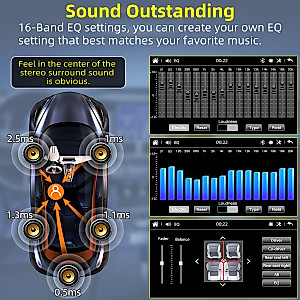 Double Din Car Stereo with Mirror Link for iOS & Android, 7" Full HD Capacitive Touchscreen Carplay, Support Backup/Front Camera, Bluetooth 5.0, Steering Wheel, AM/FM Car Audio Receivers