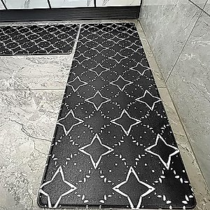 Soft Anti Fatigue Mat for Kitchen Floor, Non Slip Cushioned Kitchen Rugs Sets, Waterproof Washable Memory Foam Standing Desk Mat Runner, Comfort Cushion for Sink Laundry Room Home 17.3"x29.5"(1 PC)