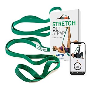 OPTP The Original Stretch Out Strap with Exercise Book, USA Made Top Choice Stretch Out Straps for Physical Therapy, Yoga Stretching Strap or Knee Therapy Strap