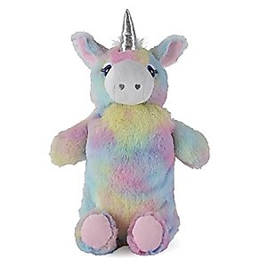 Rainbow Coloured Plush Unicorn Hot Water Bottle