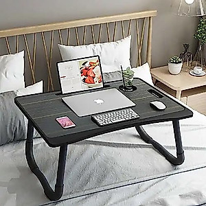 Foldable Laptop Desk for Bed, Laptop Bed Tray Table, Lap Desk for Laptop, Laptop Stand, Laptop Bed Desk Tray, Portable Foldable Desk, Tray Table, Foldable Lap Desk Tray with Cup Holder and Drawer
