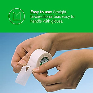 3M™ Transpore™ White Surgical Tape 1534-1, 1 inch x 10 yard (2,5cm x 9,1m), 12 Rolls/Carton 10 Cartons/Case