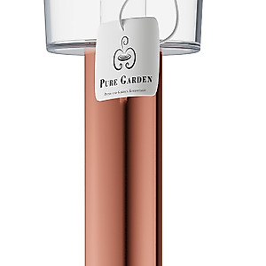 Pure Garden Beach Umbrella with 360 Degree Tilt, 7 Ft