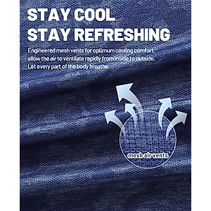 MIER Men's Long Sleeve Camouflage Shirts UV Protection Fishing Hiking Camo T-Shirts with Thumbholes Dry Fit, Ocean Blue, M