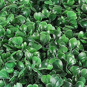 Boshen Pack of 10 PCS 10" x 10" Artificial Grass Green Wall Backdrop Panels 6.89 SQ Ft UV Protected Thickened Faux Boxwood Privacy Hedge Panels Decoration for Party Wedding Backyard Indoor Outdoor
