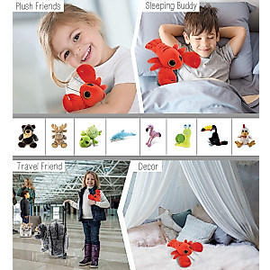 DolliBu Red Lobster Stuffed Animal - Super Soft Big Eyes Lobster Plush, Ocean Stuffed Animal Plush Toy for Boys and Girls, Perfect Red Stuffed Animal Lobster Gift for Kids, Teens, and Adults -6 Inches