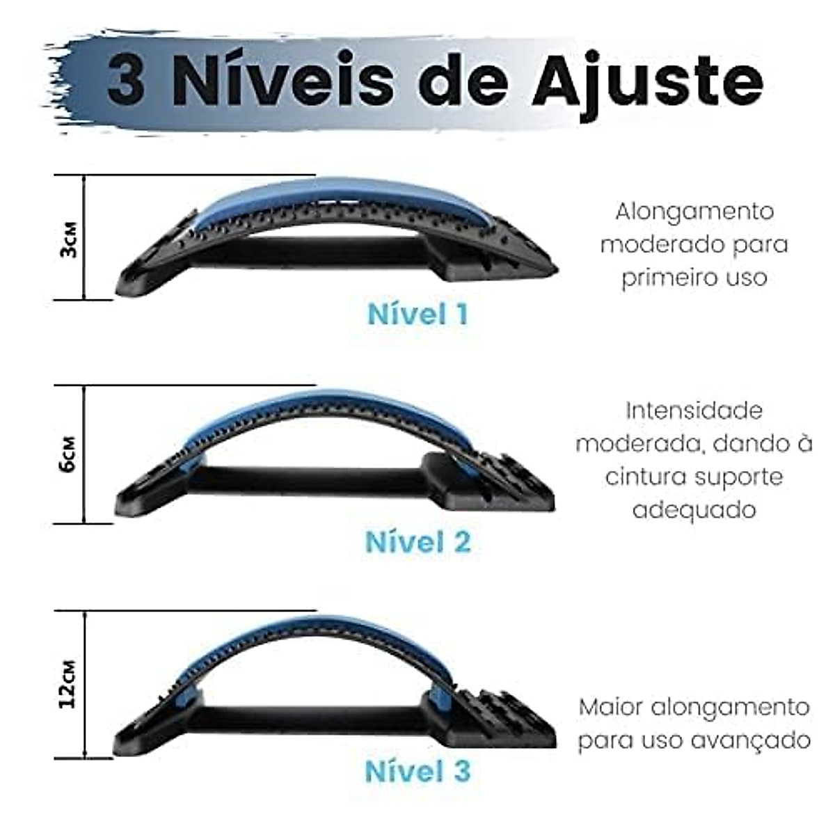 Back Stretcher / Cracker, Spine Board, Multi-Level Back Massager Lumbar, Pain Relief Device for Herniated Disc, Sciatica, Scoliosis, Lower and Upper Back Stretcher Support