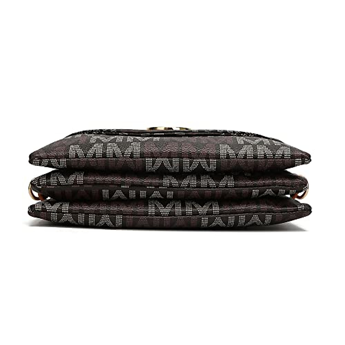 MKF Crossbody Bag for Women – Adjustable Shoulder Strap – PU Leather Small Wristlet Purse, Triple Compartment Handbag…