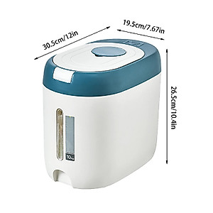 Household Thickened Rice Storage Container, Large Capacity Rice Storage Container, Rice Container, Rice Dispenser 25 pounds, Dry Food Storage containers, Suitable for Whole Grains, pet Food