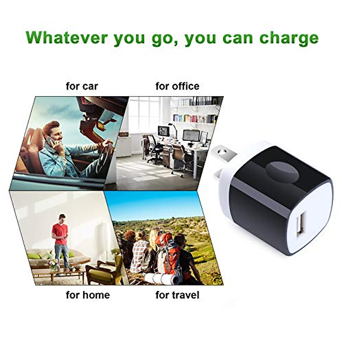 USB Charger Adapter, 1A Cube Charger Block 10PC Single Port Wall Outlet Charger USB Wall Plug Compatible iPhone 14/13/12/11 Pro Max/SE/X/8/7,Samsung Galaxy S22/S21 FE/S20/A13 5G/A52,Note 21 Ultra,Moto